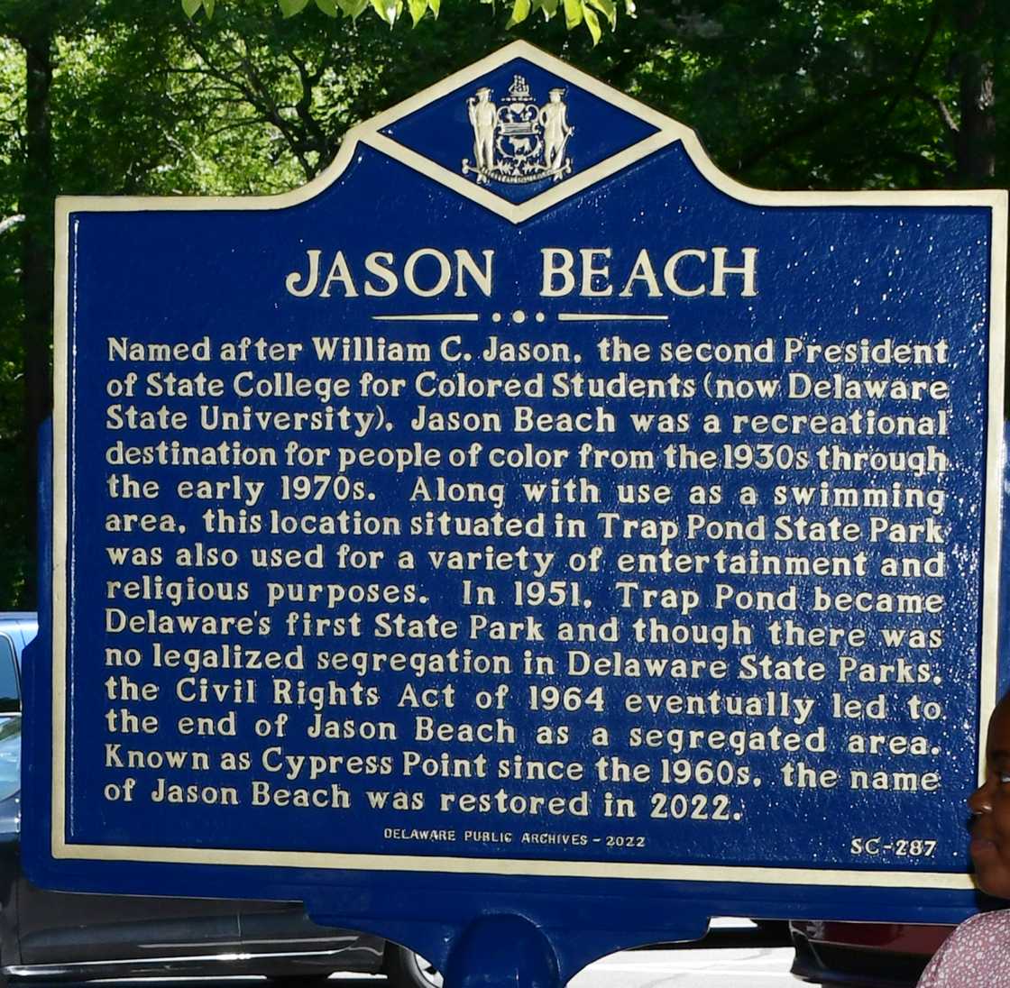 Cypress Point Beach renamed after William C. Jason | Delaware State ...