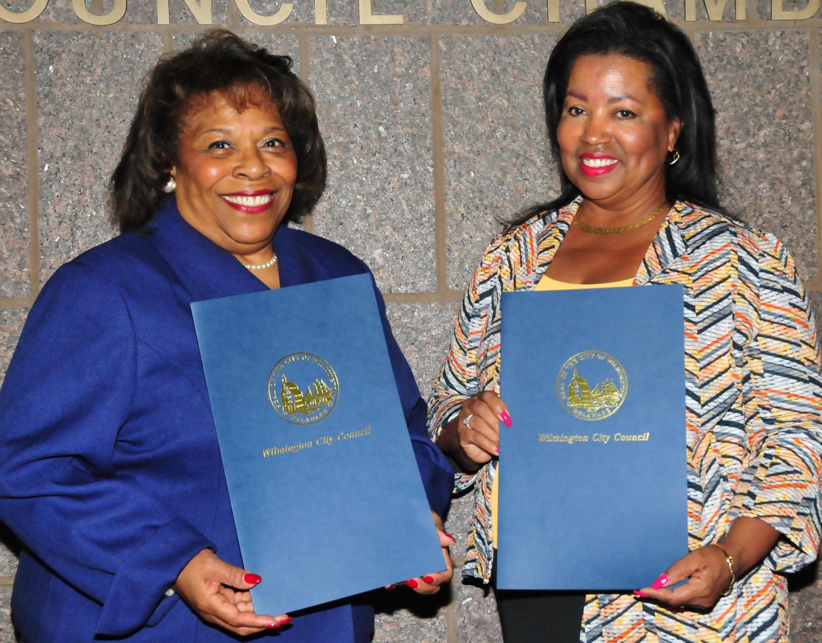 New DSU Board Chair & Vice Chair honored by Wilm. Council | Delaware ...
