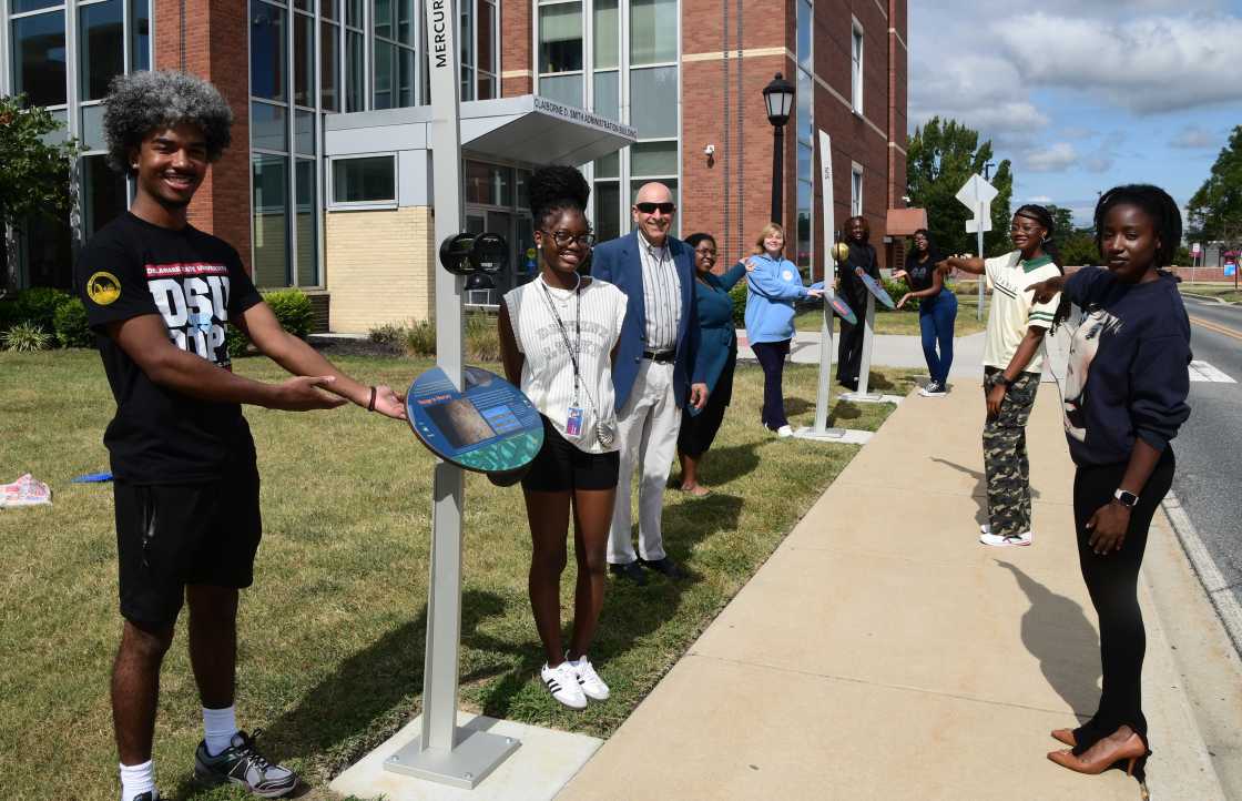 The Voyage Solar System exhibition installed across the campus ...